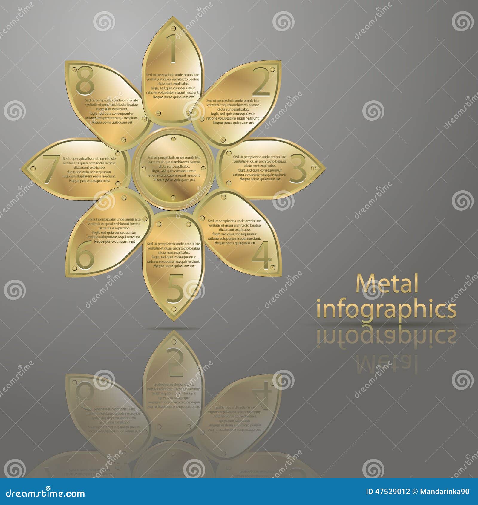Infographics in Metal Style. Stock Vector - Illustration of icons ...