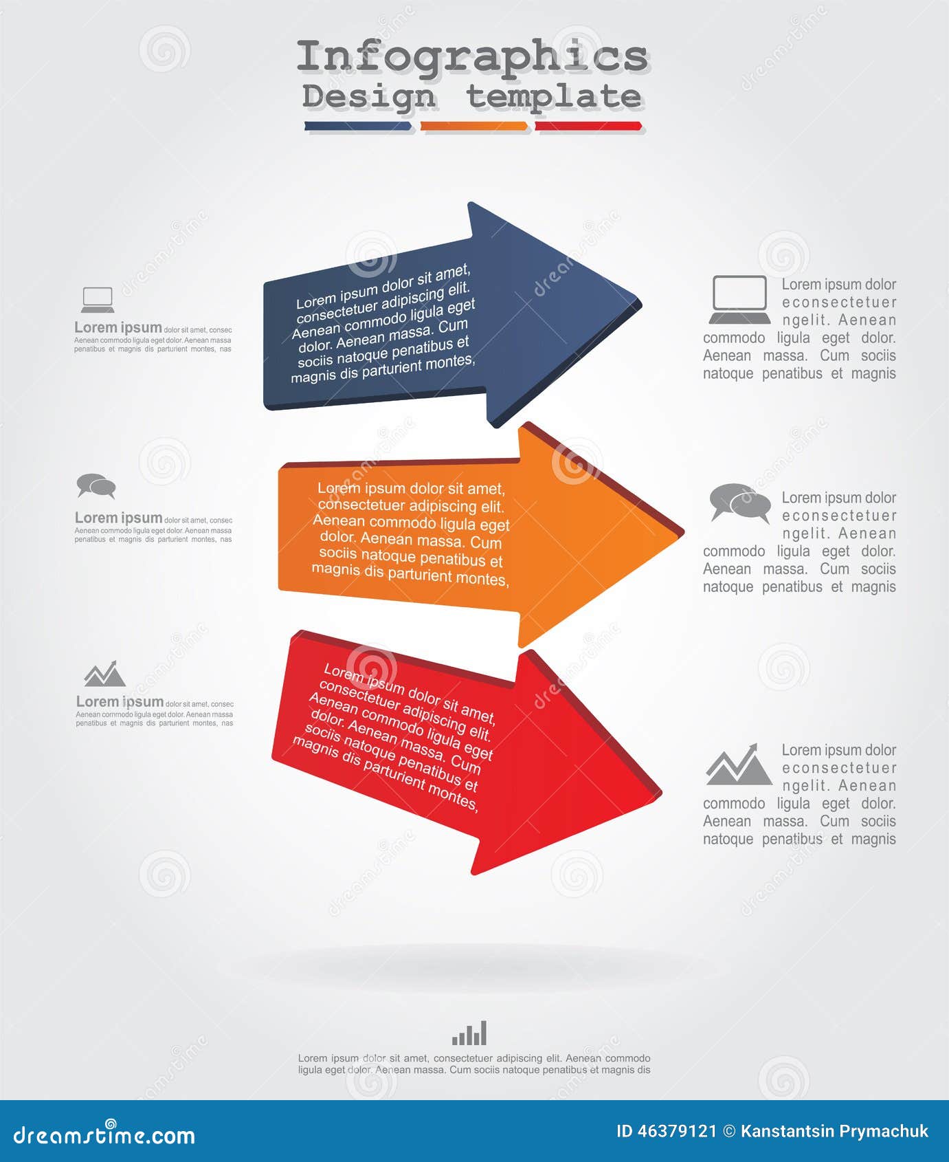 Infographics Mit Pfeilen Und Ikonen Vektor Vektor Abbildung ...