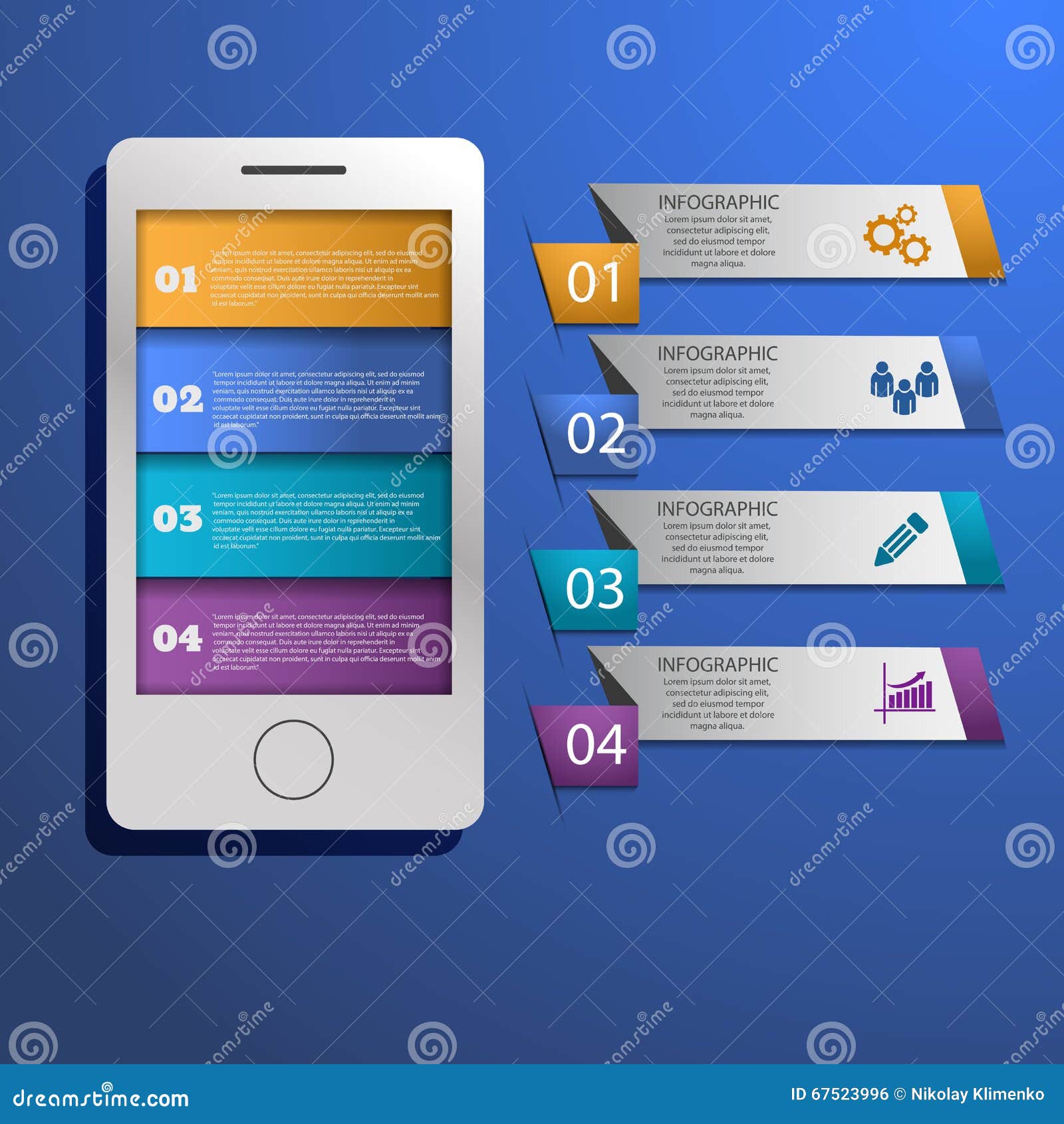 Infographics Mobile Phone Data Eps 10 Illustration Stock Vector ...