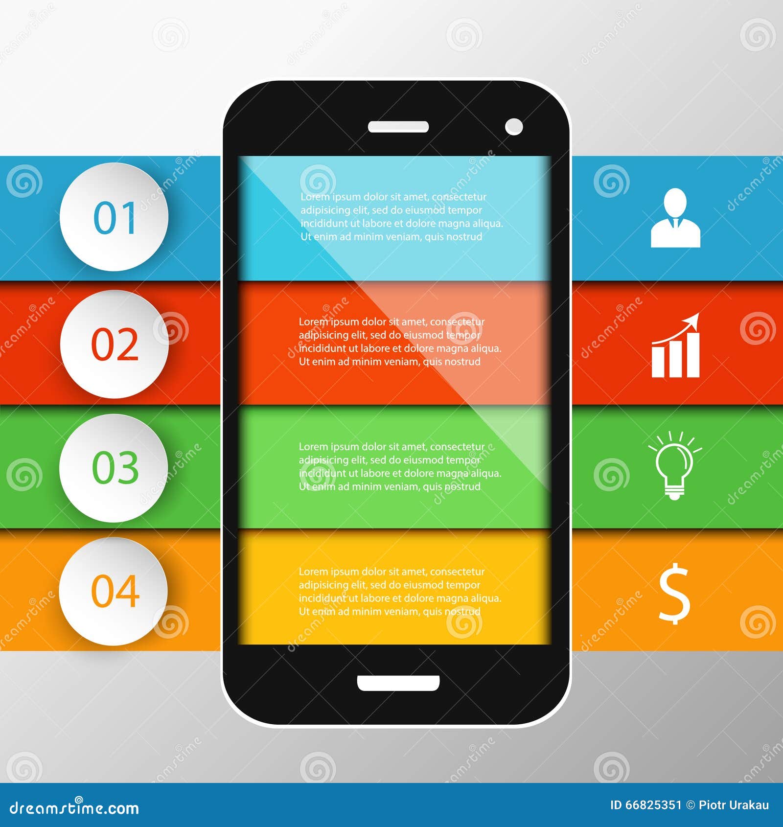 Infographics Mobile Phone Data Stock Vector - Illustration of digital ...