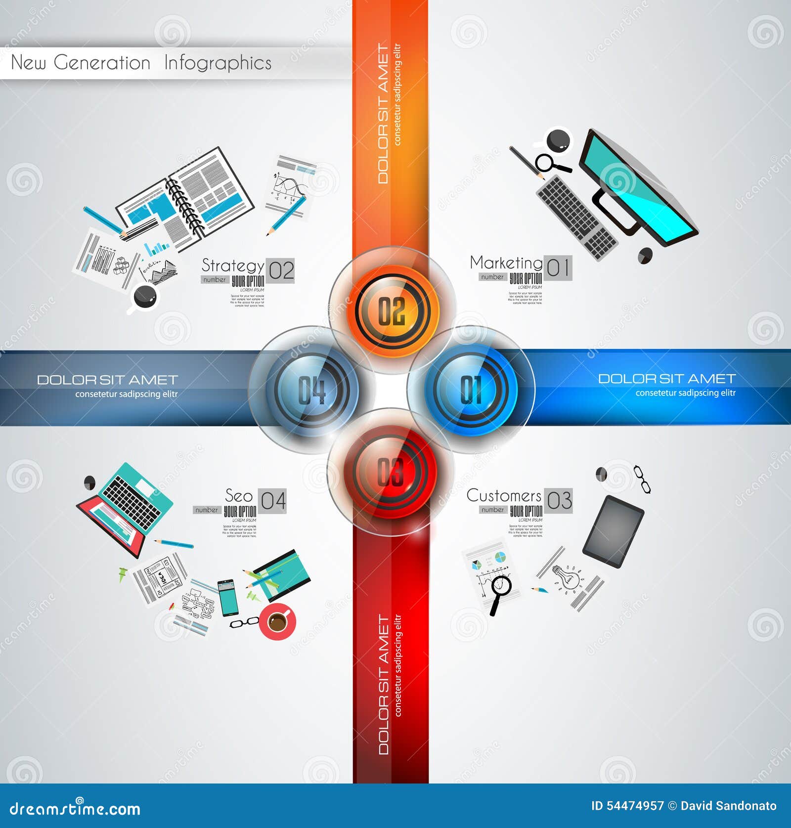 Infographics Modern Template To Classify Data and Informations Stock ...