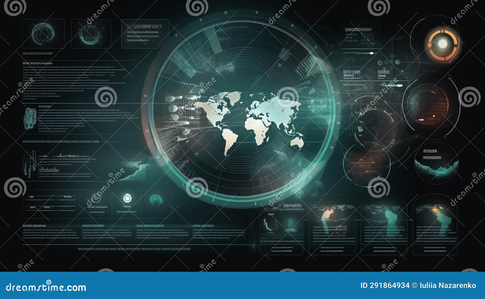 Infographics on the Monitor Screen. AI Generated Stock Photo - Image of ...