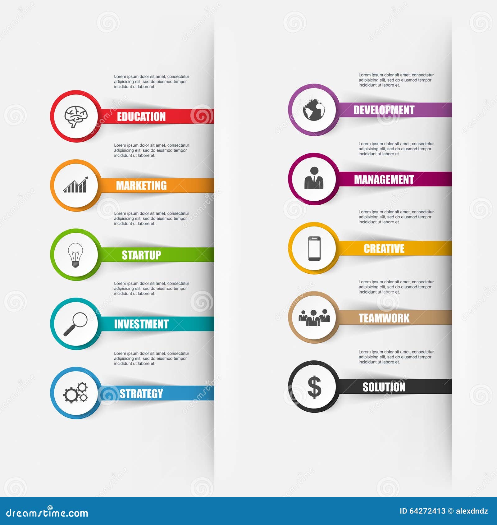 Infographics Number Options. Can Be Used for Workflow Layout Stock ...
