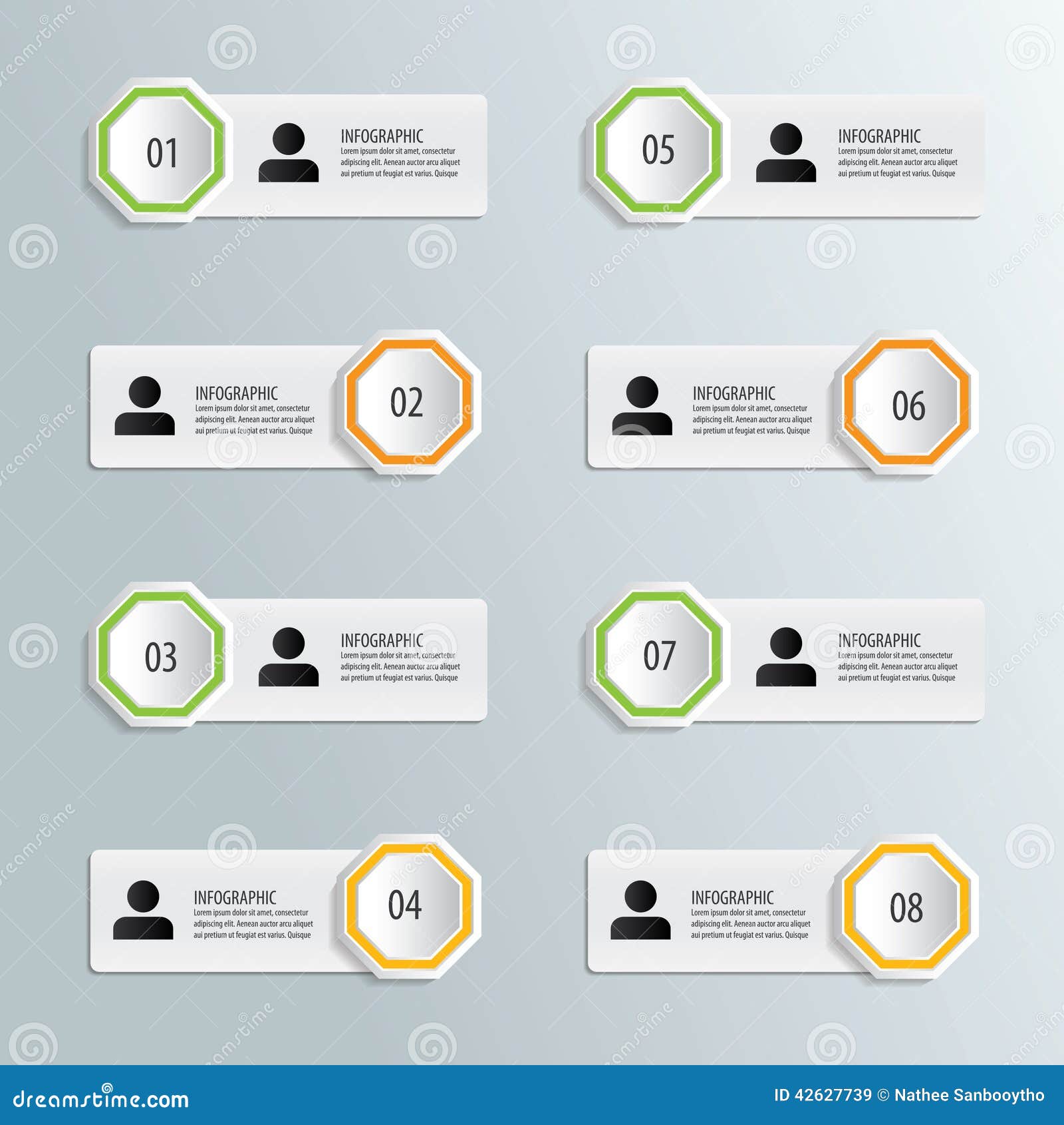 Infographics Number Options Template Stock Vector - Illustration of ...