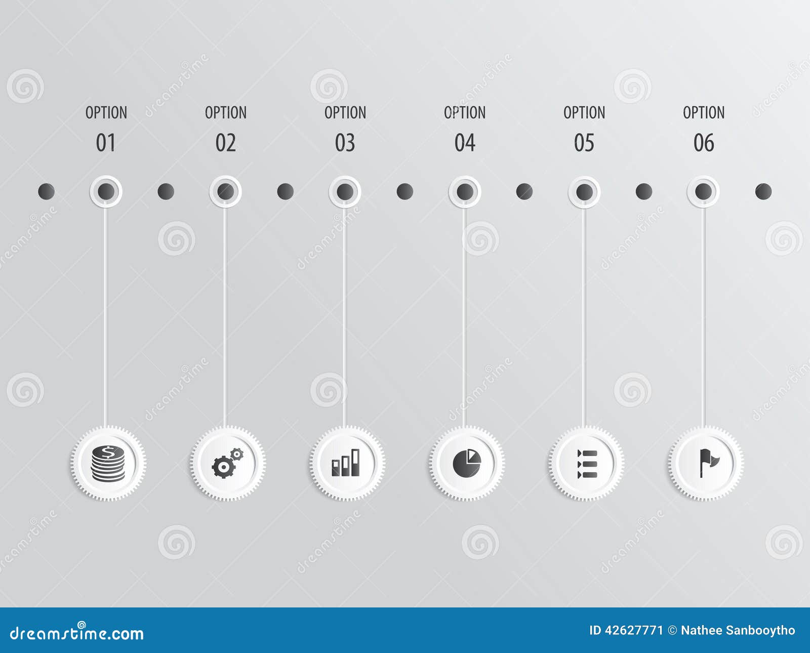 Infographics Number Options Template Stock Vector - Illustration of ...