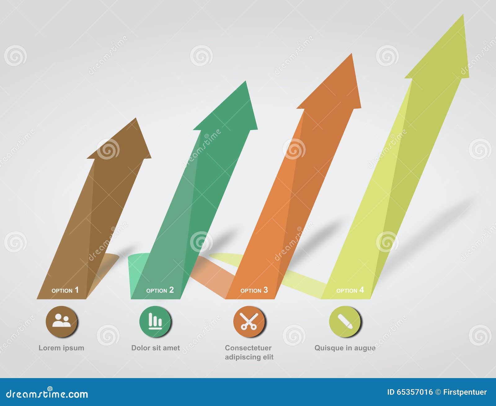 2 Arrow Options, Parts, Steps. Vector Scheme, Chart, Infograph ...