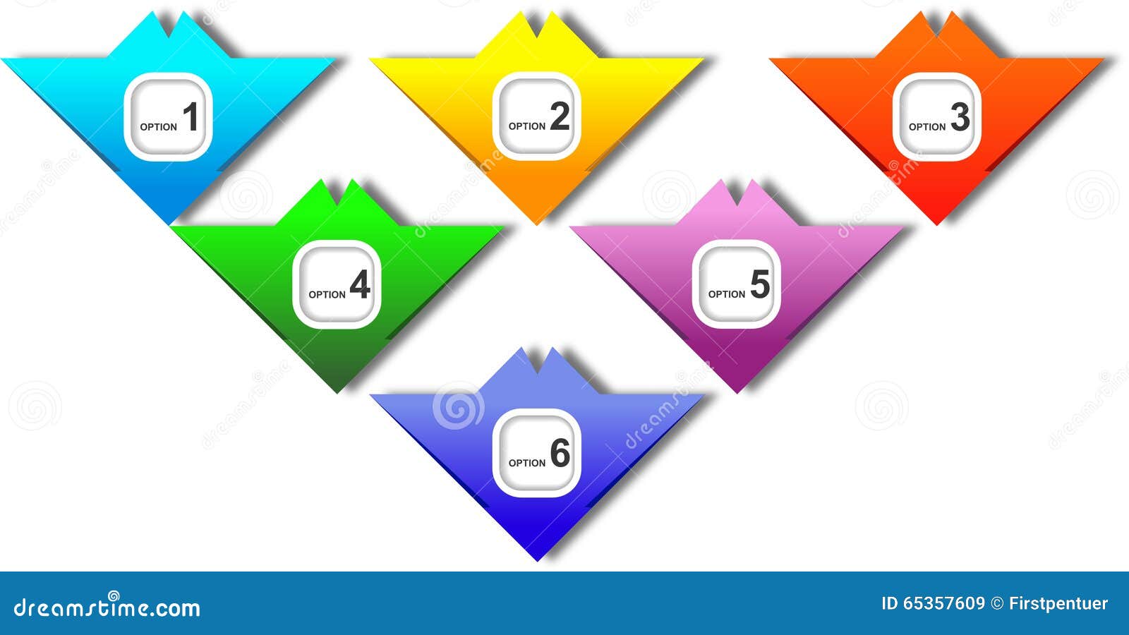 Infographics Numbered Vertical Colored Arrows Elements Stock ...