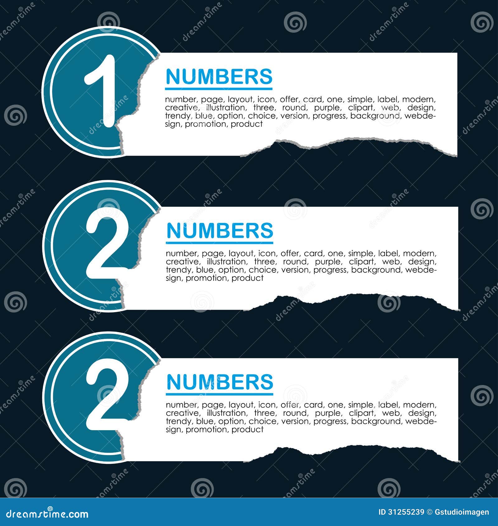 Infographics numbers stock vector. Illustration of banner - 31255239