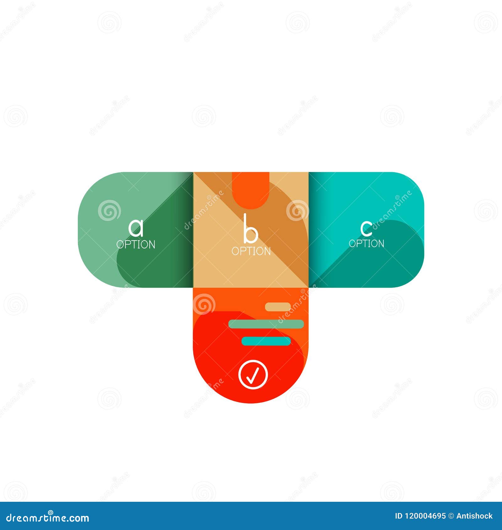 Infographics Option and Step by Step in Rounded Squares, Element of ...