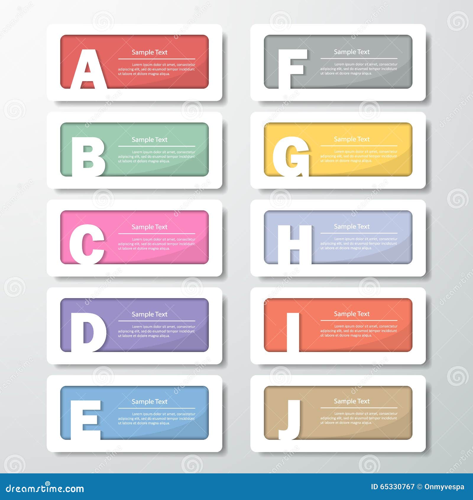 Infographics 10 Options Alphabet Stock Vector - Illustration of ...