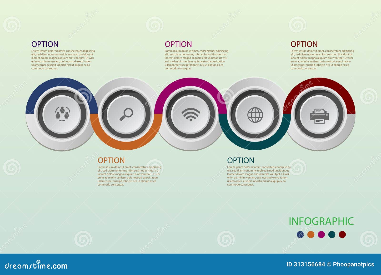 Infographics Options Template,can Be Use for Workflow Layout,business ...