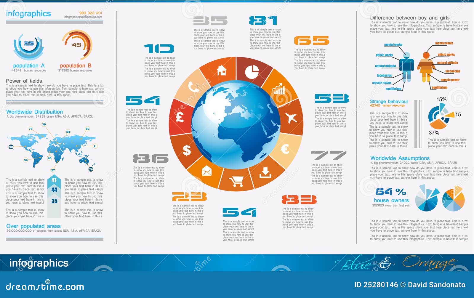 Infographics Page Layout. Vector Illustration | CartoonDealer.com #43959386