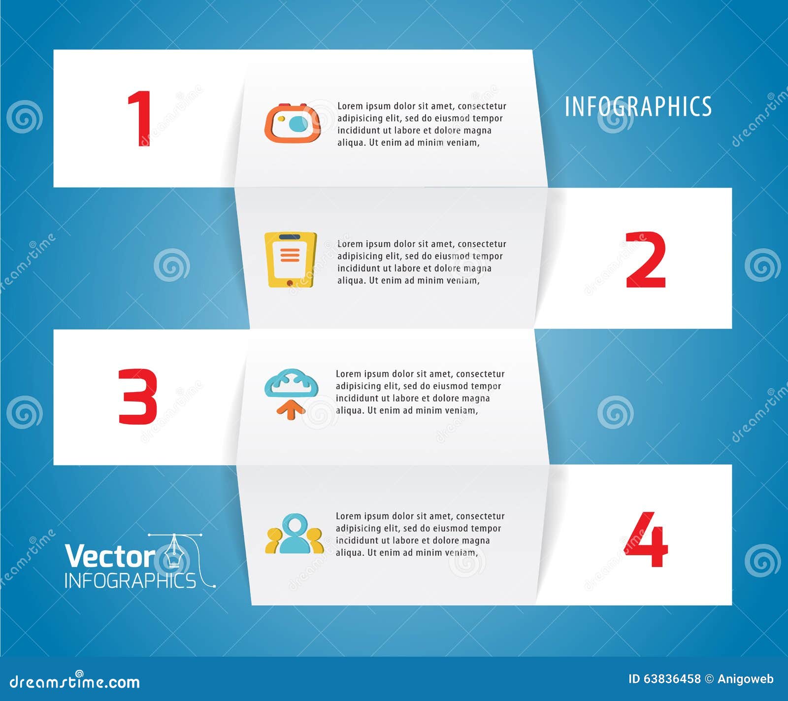 Infographics paper stock vector. Illustration of element - 63836458