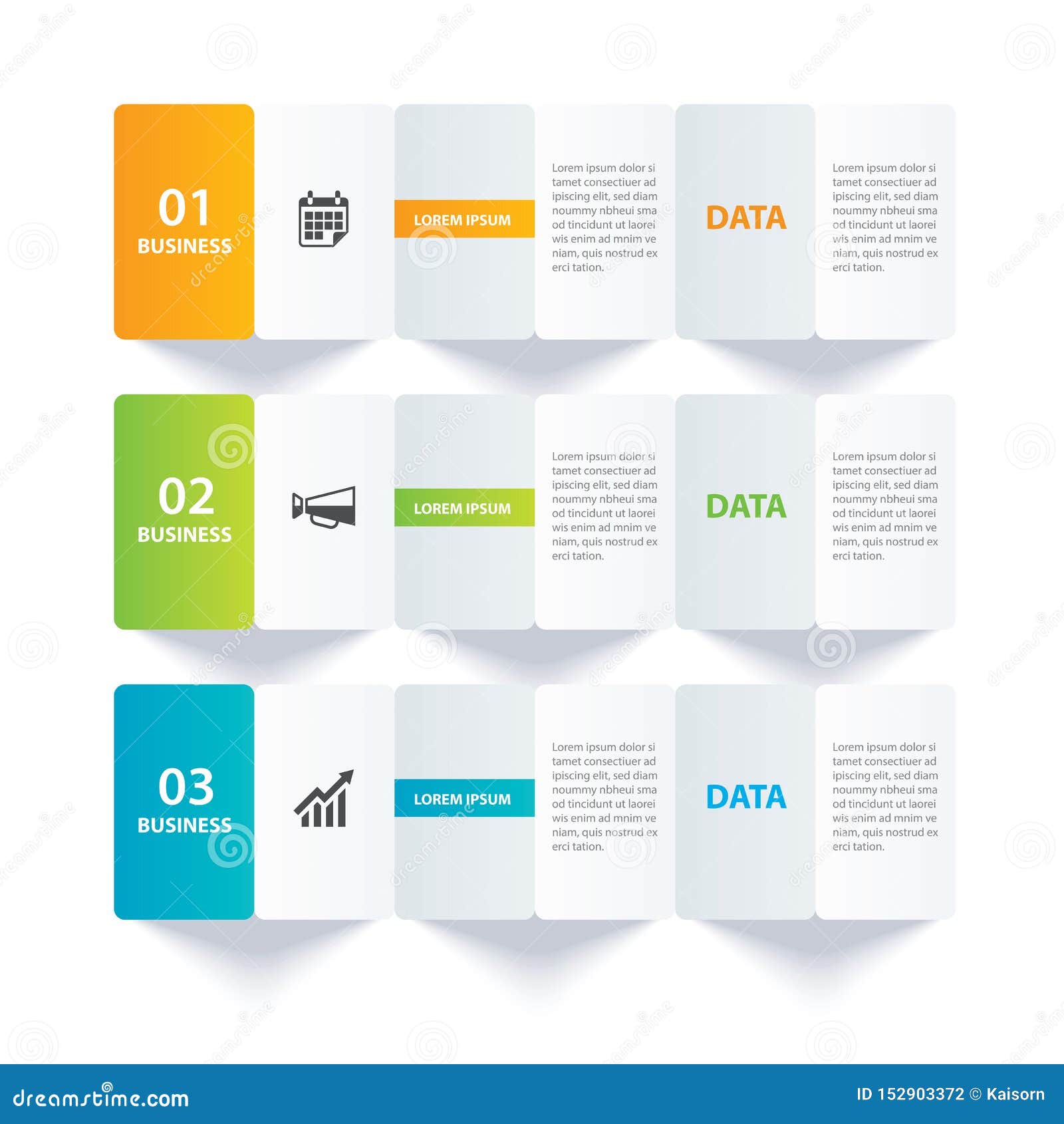 Infographics Paper Index with 3 Data Template. Vector Illustration ...