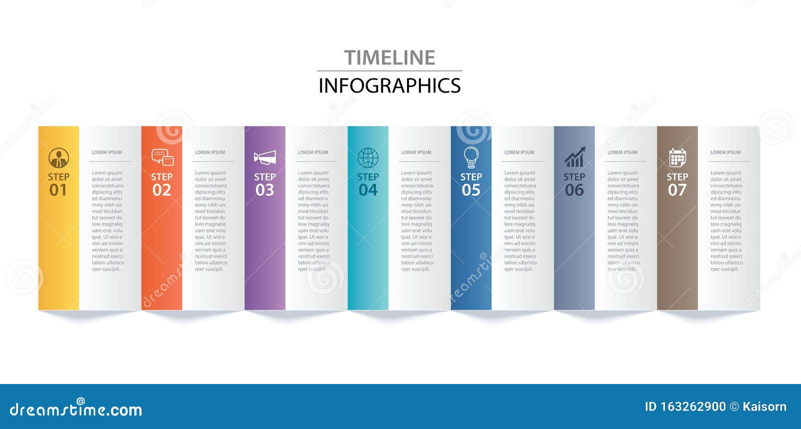 Infographics Paper Index with 7 Data Template. Vector Illustration ...