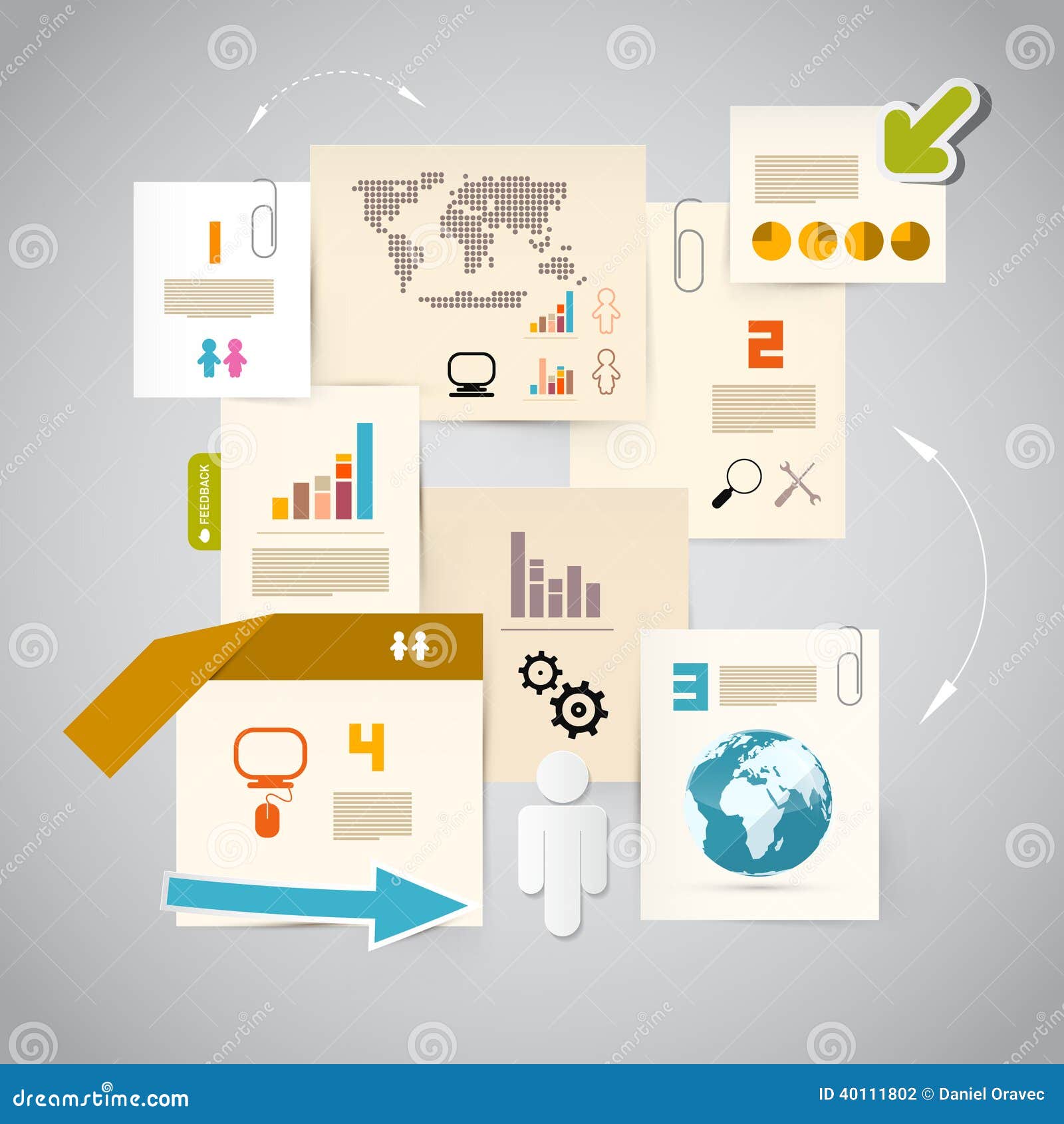 Infographics Paper Layout stock vector. Illustration of icon - 40111802