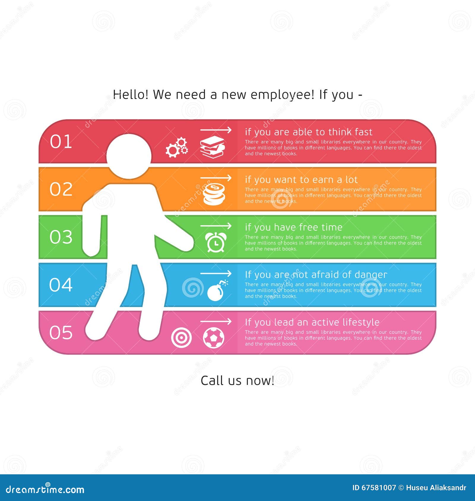 Infographics para reclutar ilustración del vector. Ilustración de ...