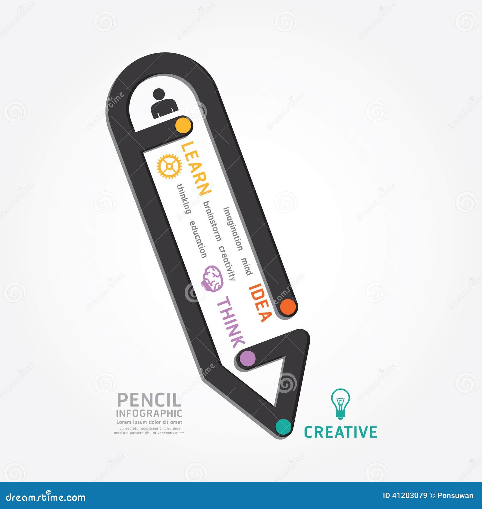 Pencil With Timeline Infographic Design Vector. | CartoonDealer.com ...