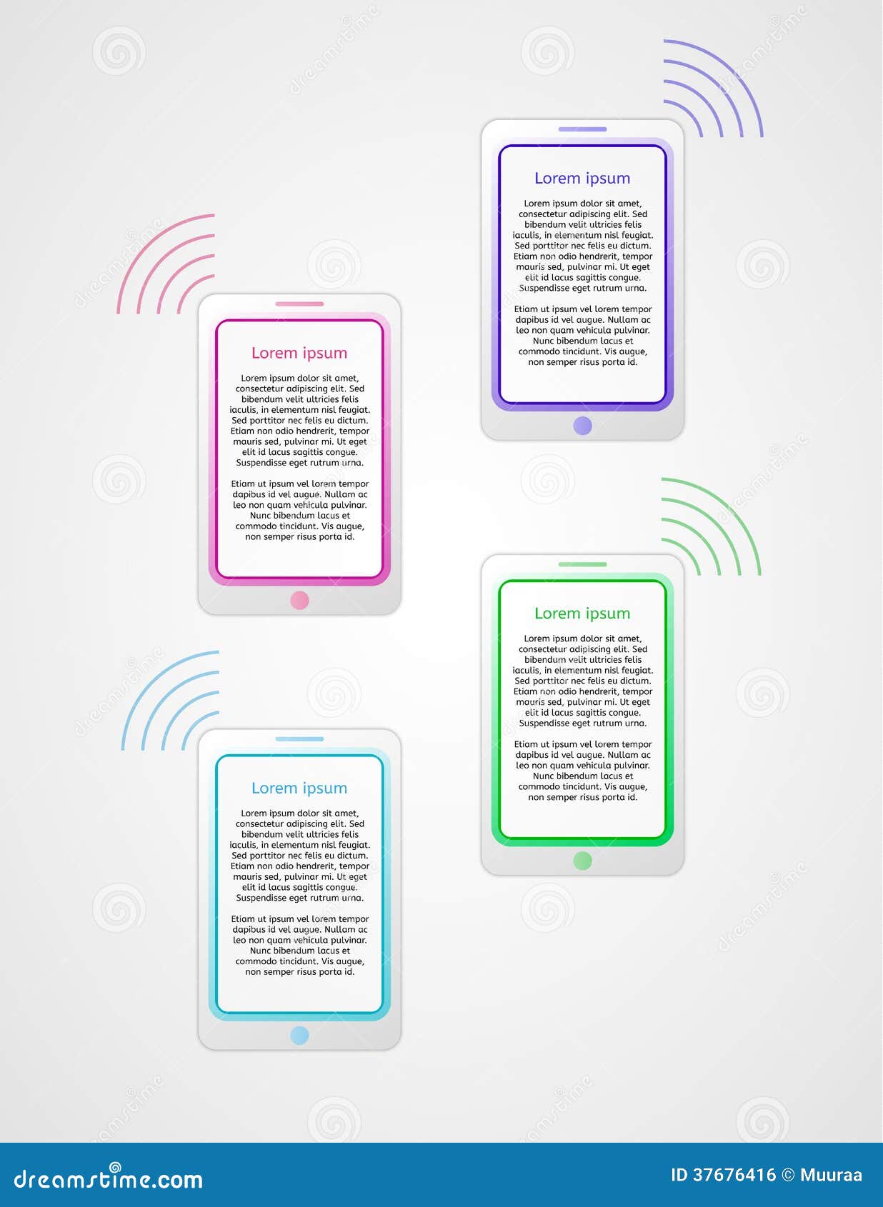 Infographics with phones stock vector. Illustration of offer - 37676416