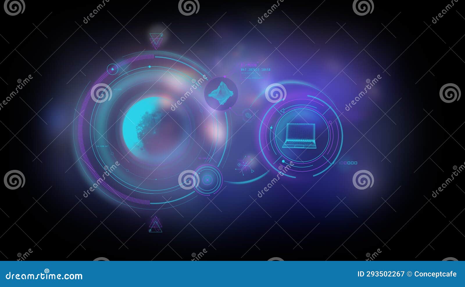 Infographics with the Planet Moon Stock Video - Video of universe ...