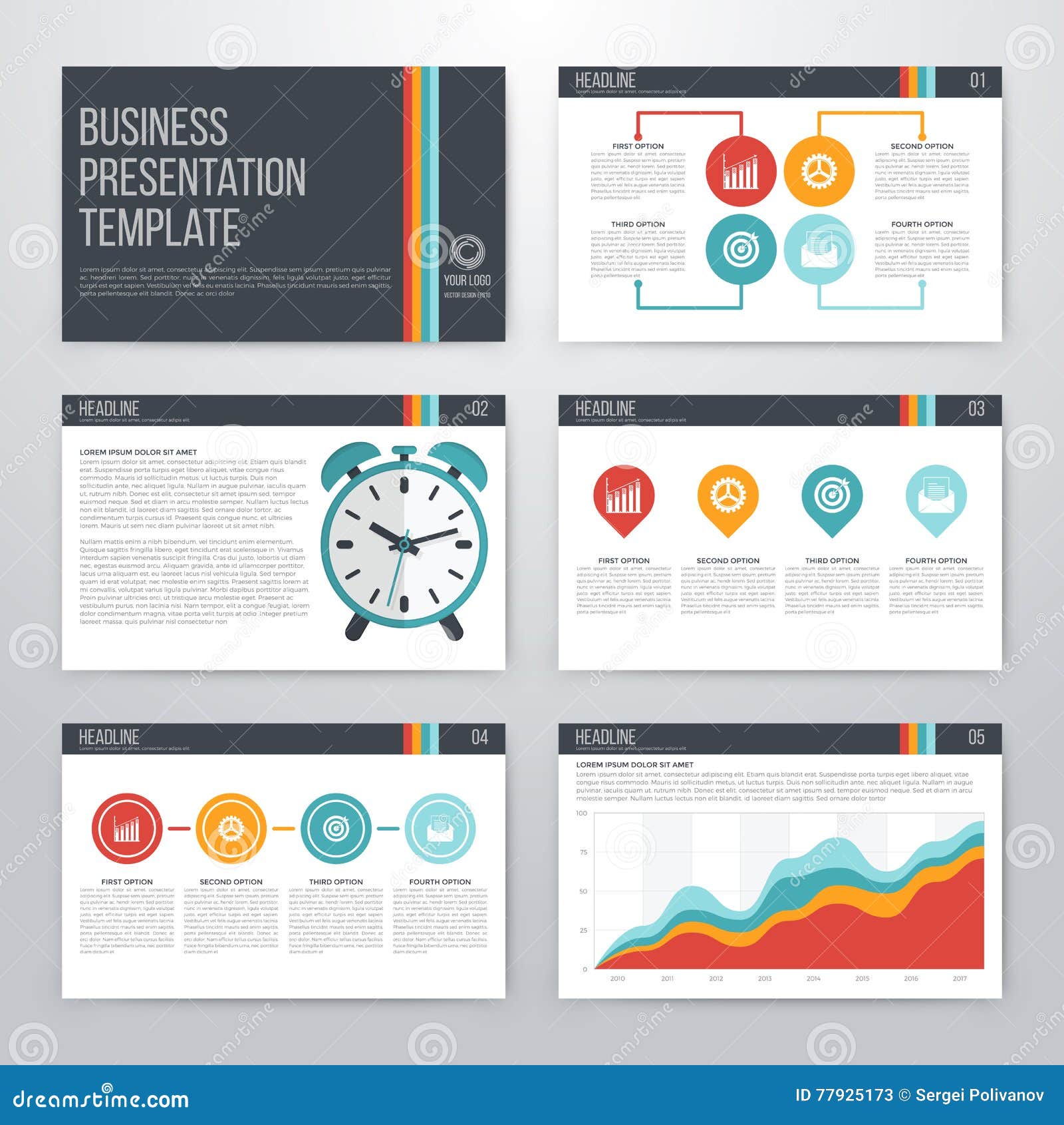 Flat Design Powerpoint Template