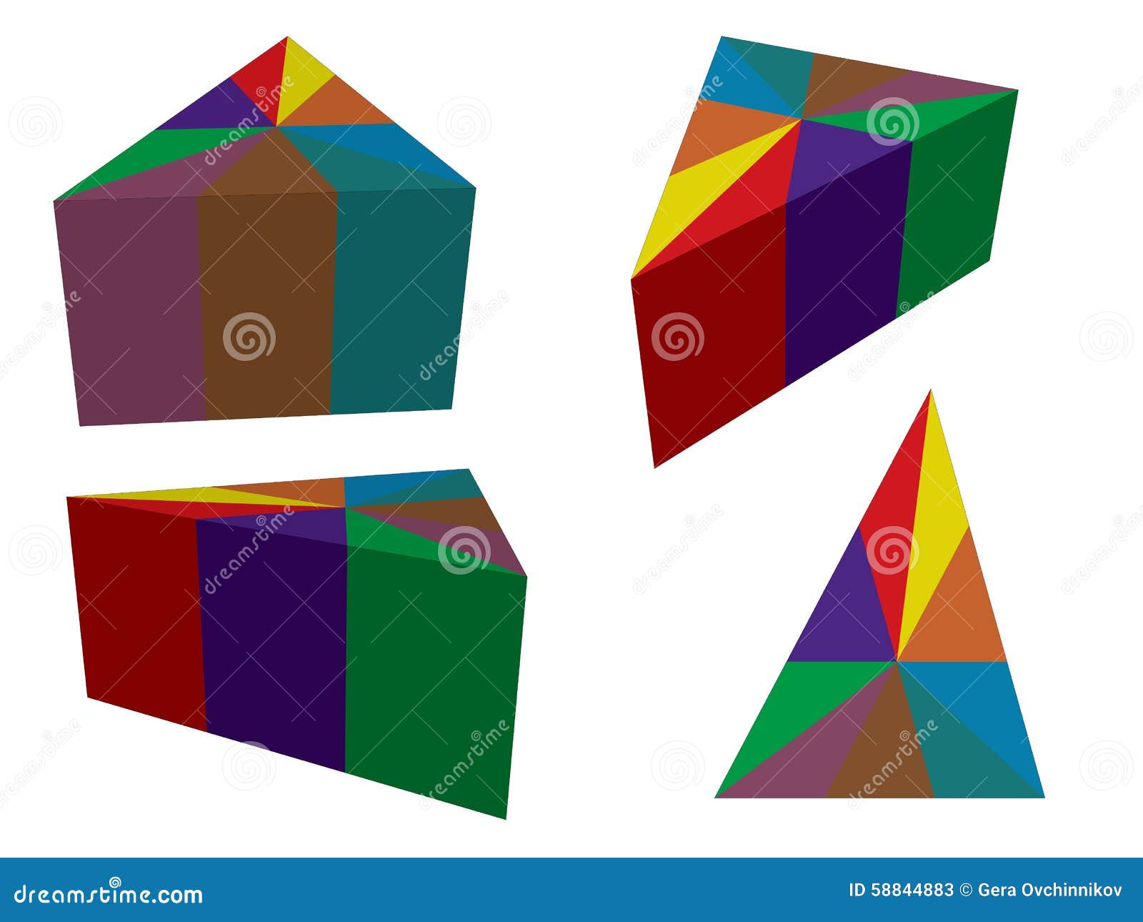 Infographics with prisms stock vector. Illustration of modern - 58844883