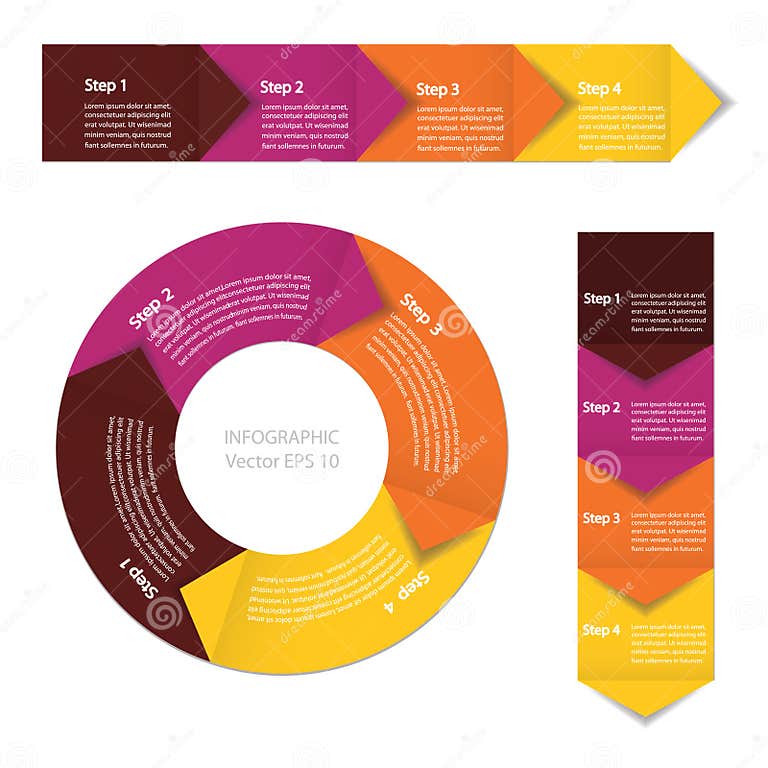 Infographics. Process Chart Module Stock Illustration - Illustration of ...