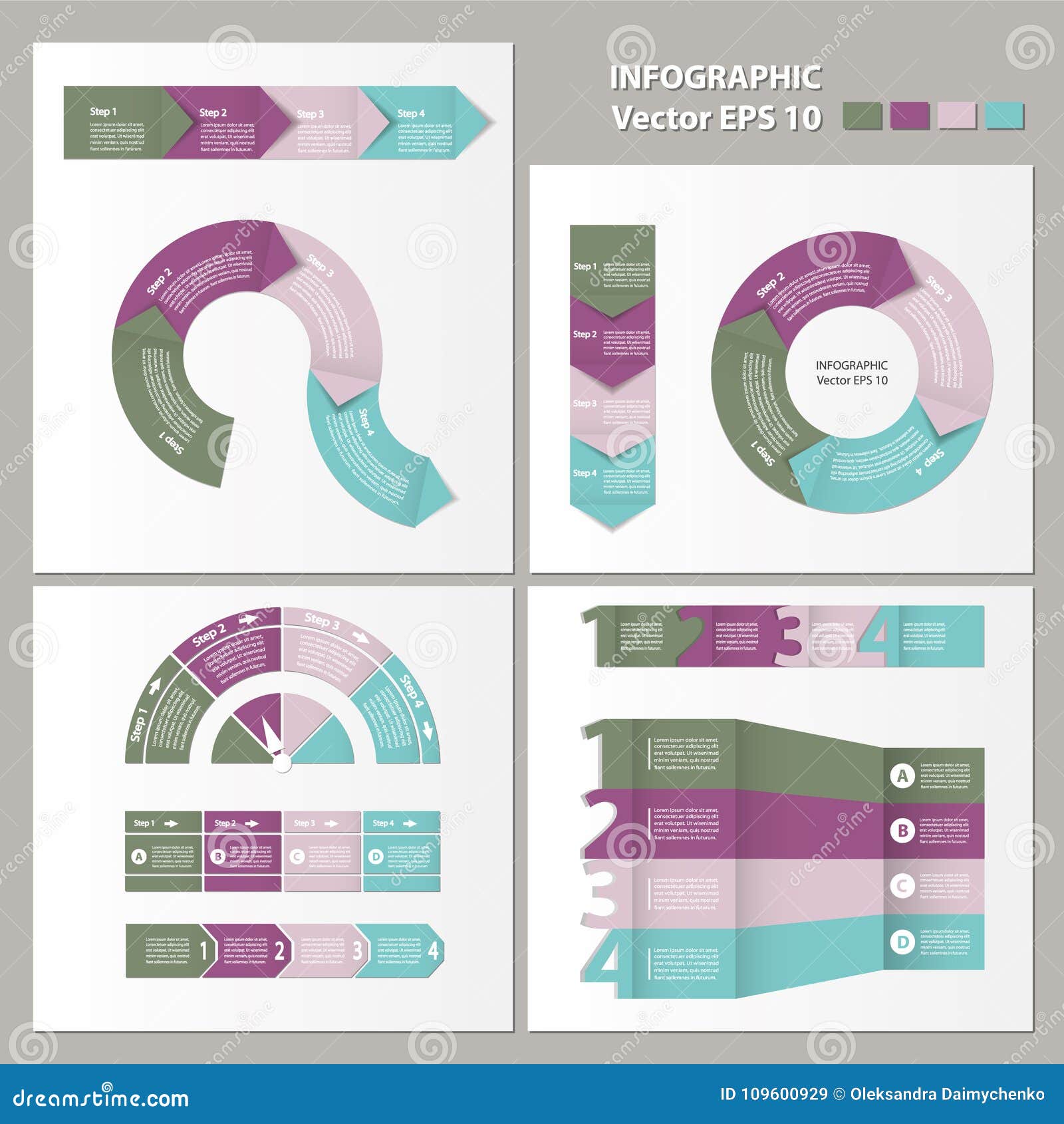 Process Chart Module. Infographic Set. Stock Illustration ...