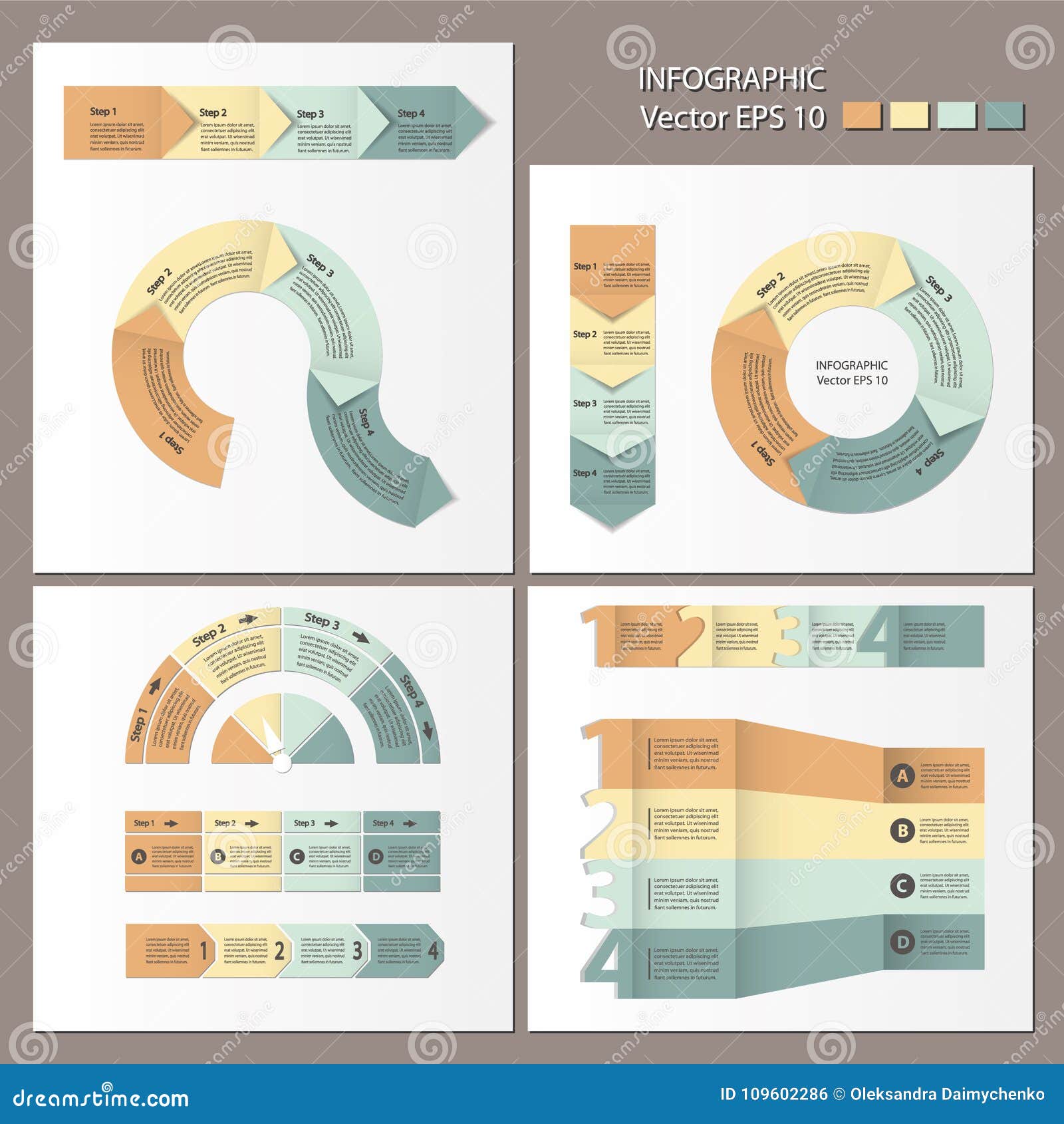 Process Chart Module. Infographic Set. Stock Illustration ...