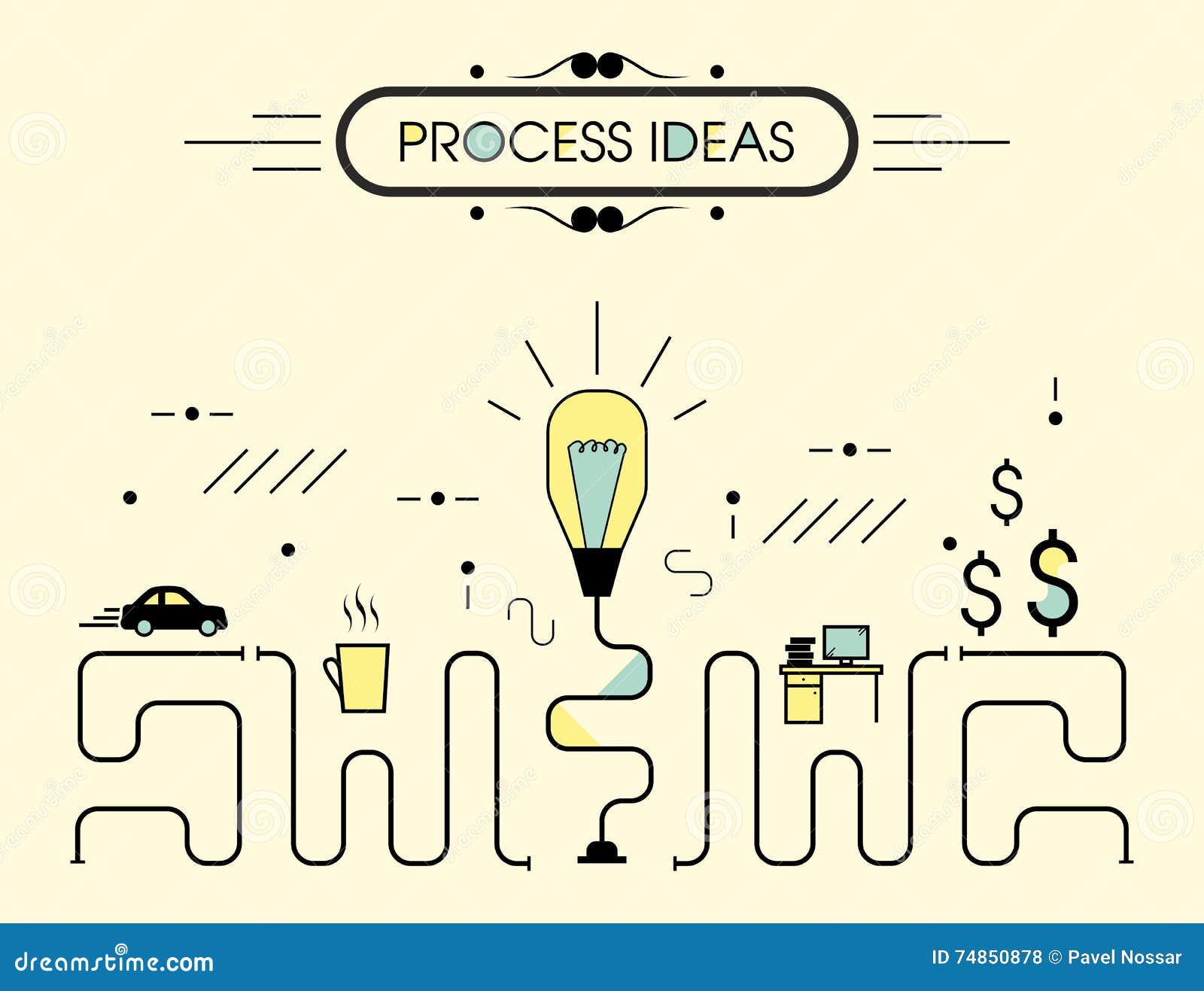 Infographics process ideas stock vector. Illustration of concept - 74850878