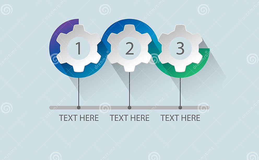 Infographics Process 3 Steps Stock Vector - Illustration of flow, icon ...