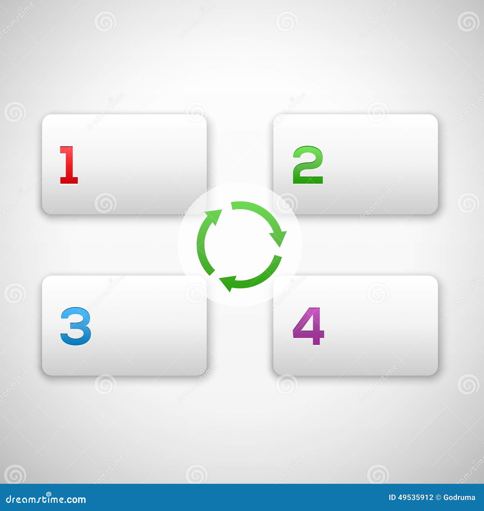 Infographics Process Template with Set of Numbers Stock Vector ...