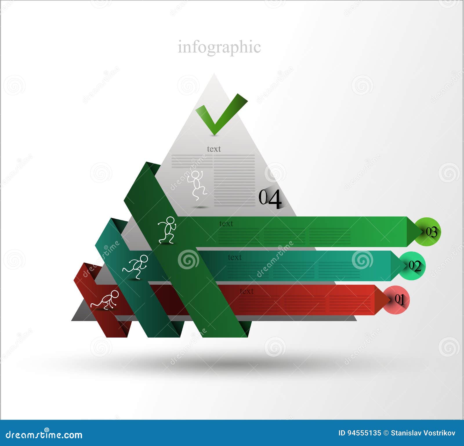 3d Infographics Pyramid Of Cubes Chart. Cartoon Vector | CartoonDealer ...