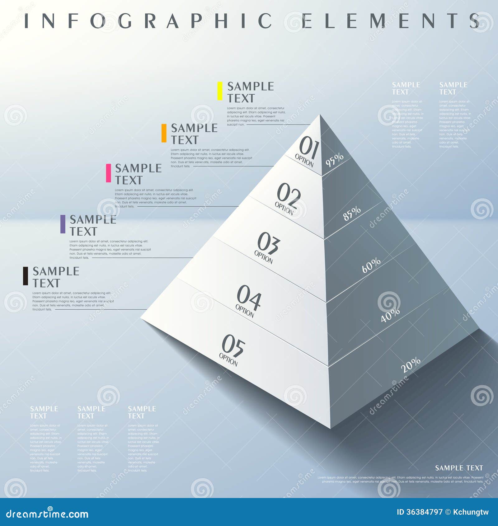Infographics Pyramide Der Zusammenfassung 3d Vektor Abbildung ...