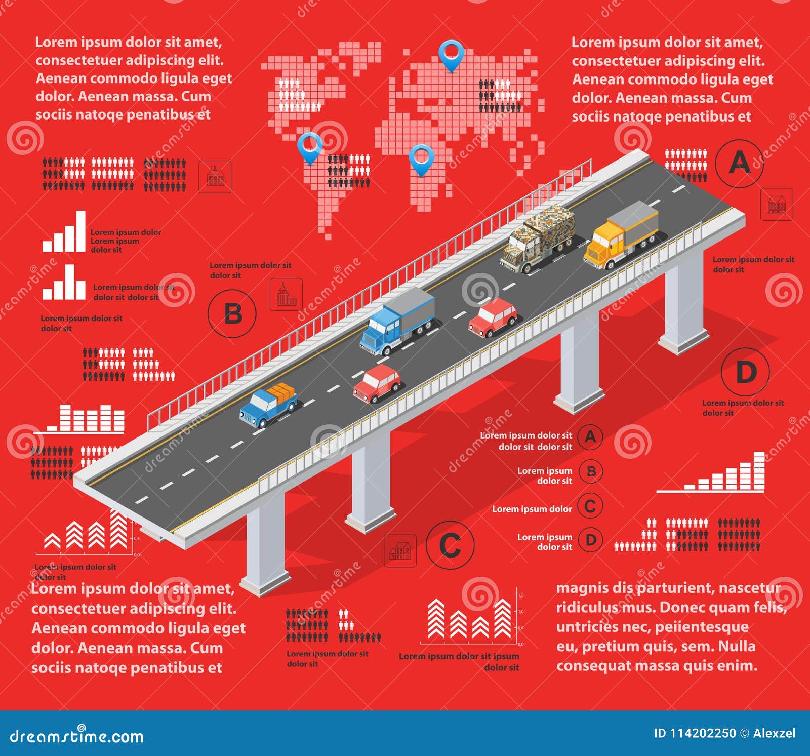 Infographics Rojo Del Ejemplo Ilustración del Vector - Ilustración de ...