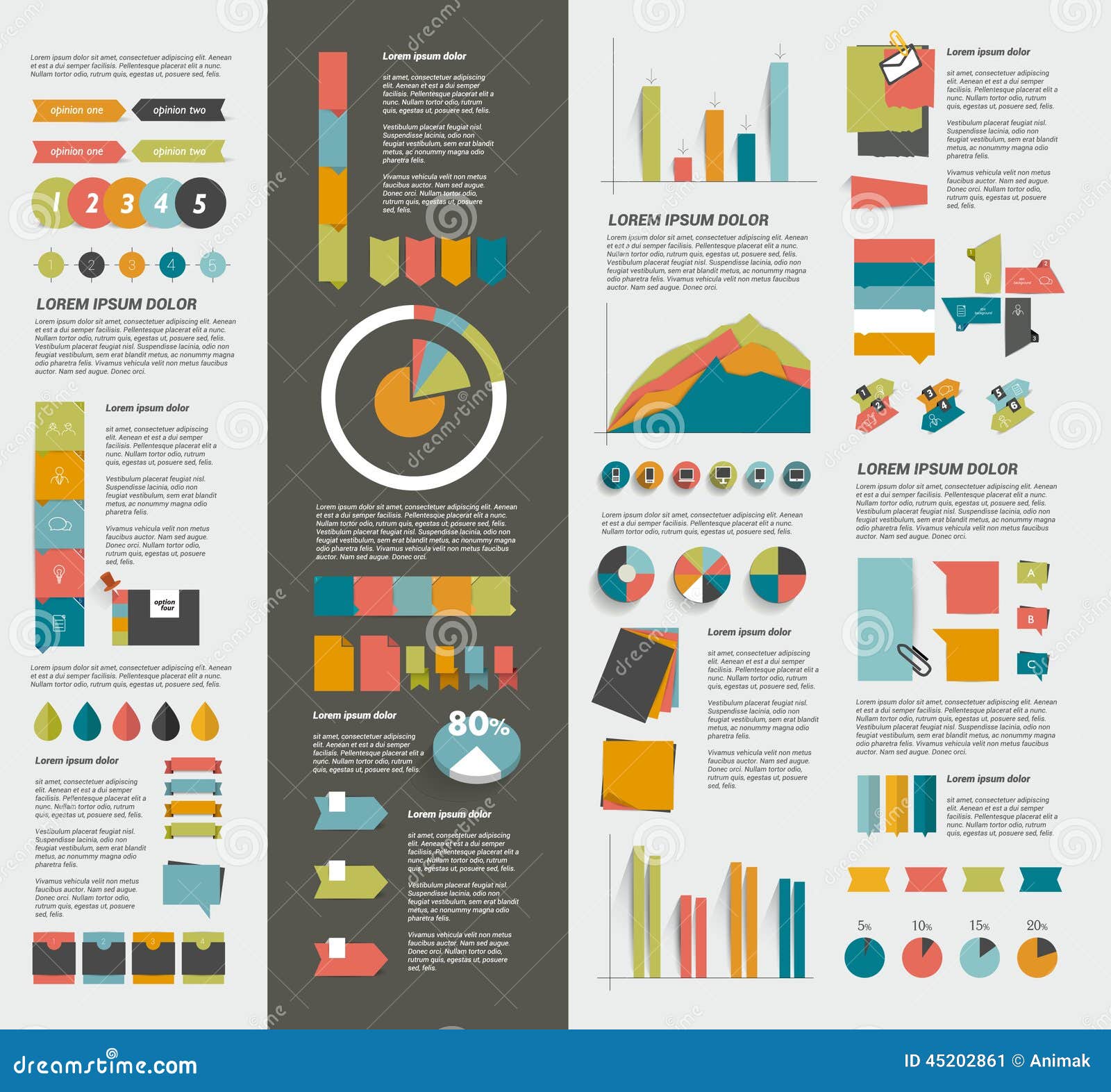 Infographics set elements. stock vector. Illustration of data - 45202861