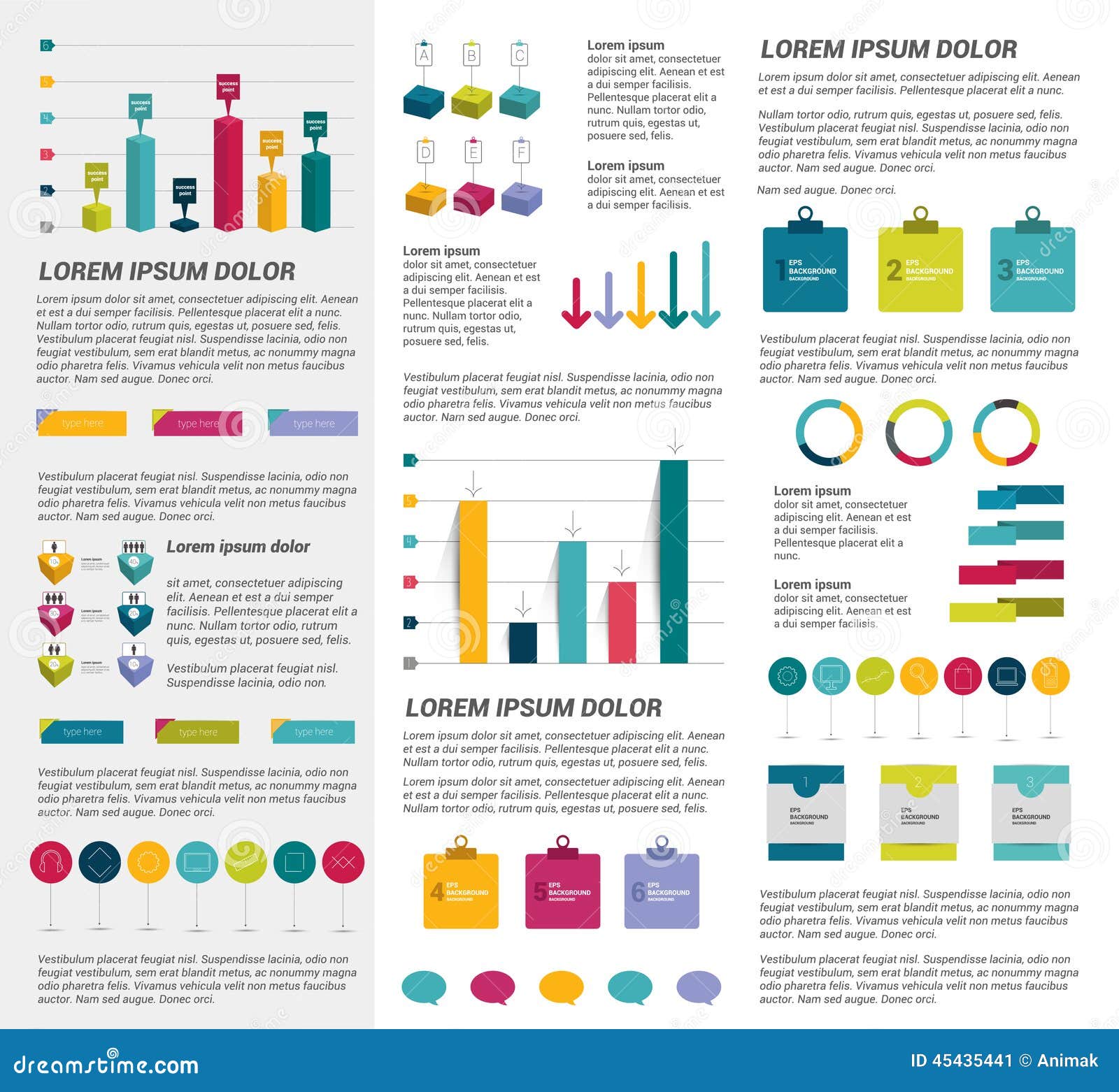 Infographics set elements. stock vector. Illustration of abstract ...