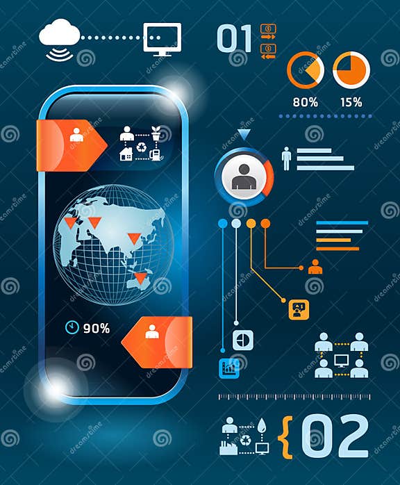 Infographics Set and Information Technology Graphics Stock Vector ...
