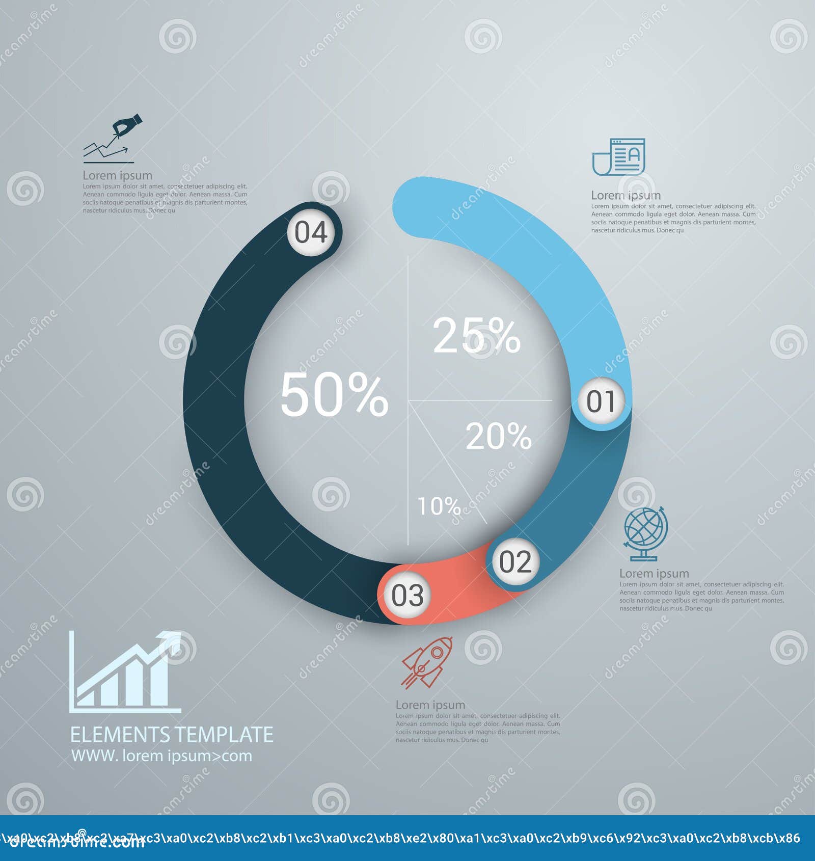 Infographics Set. Presentation and Round Chart Stock Vector ...