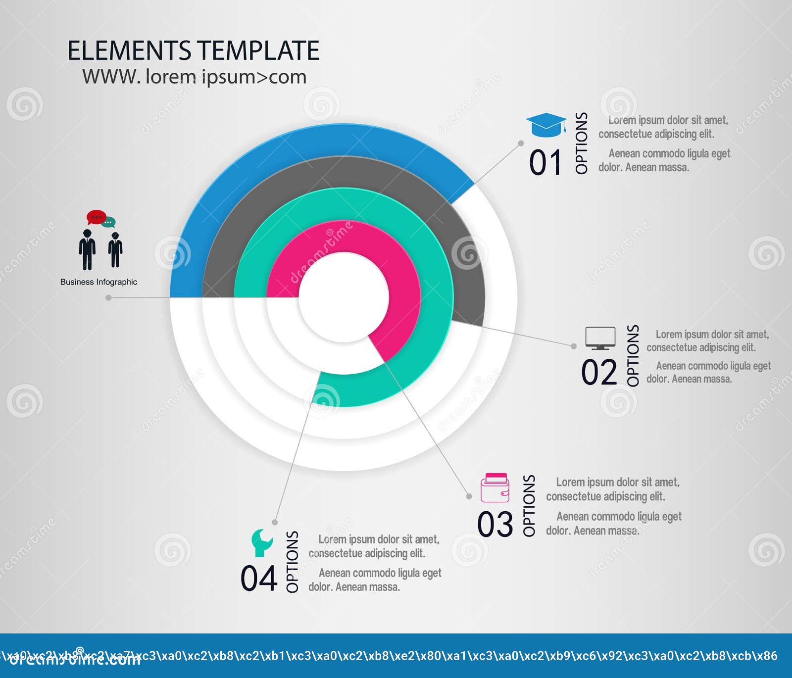 Infographics Set. Presentation and Round Chart Stock Vector ...