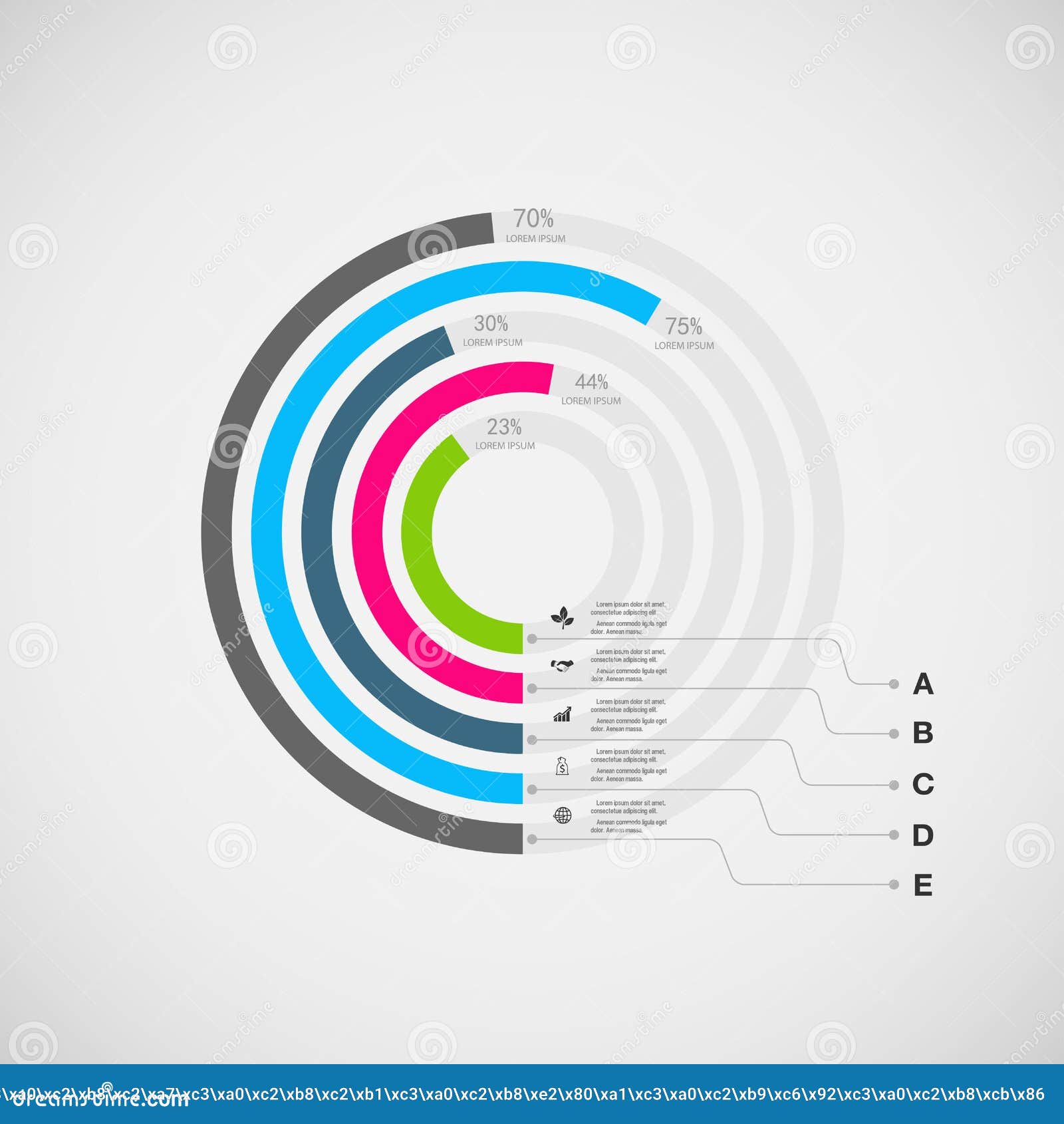 Infographics Set. Presentation and Round Chart Stock Vector ...