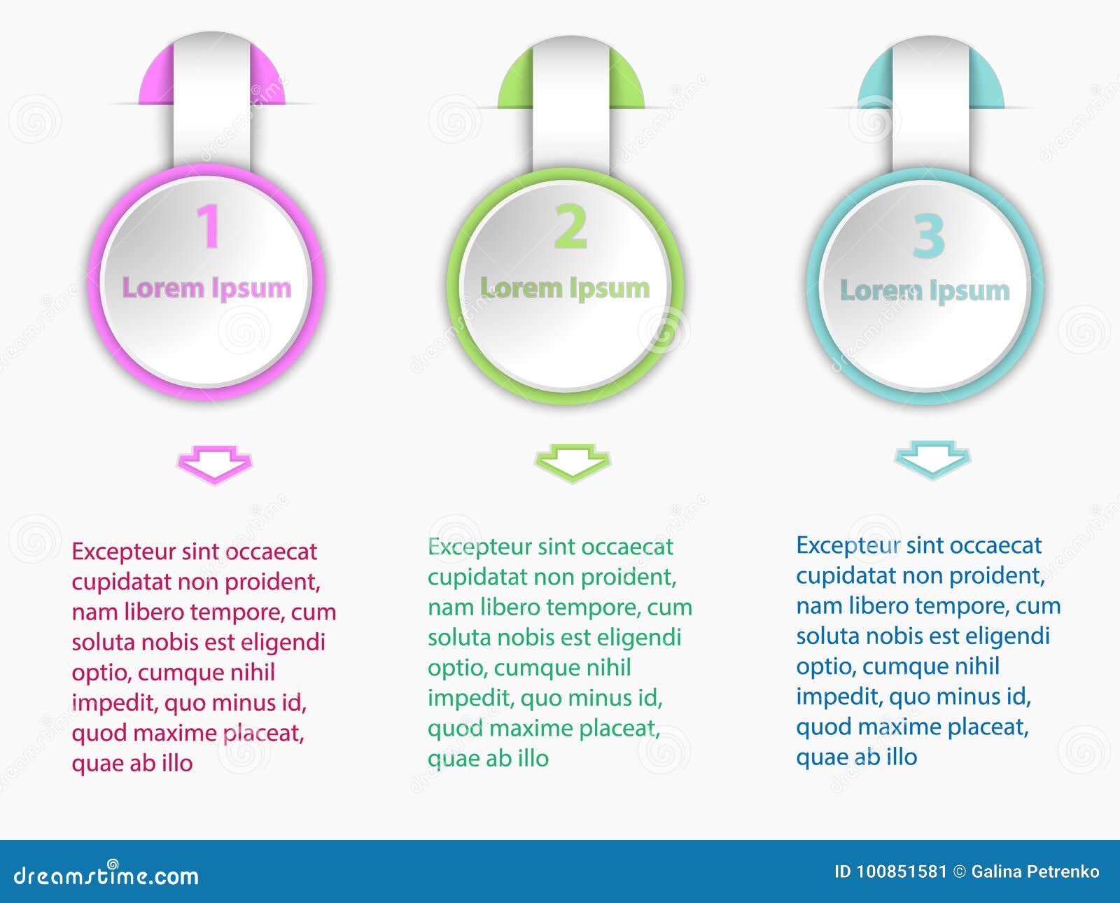 Infographics Set of Three Positions for Creative Design Stock Vector ...
