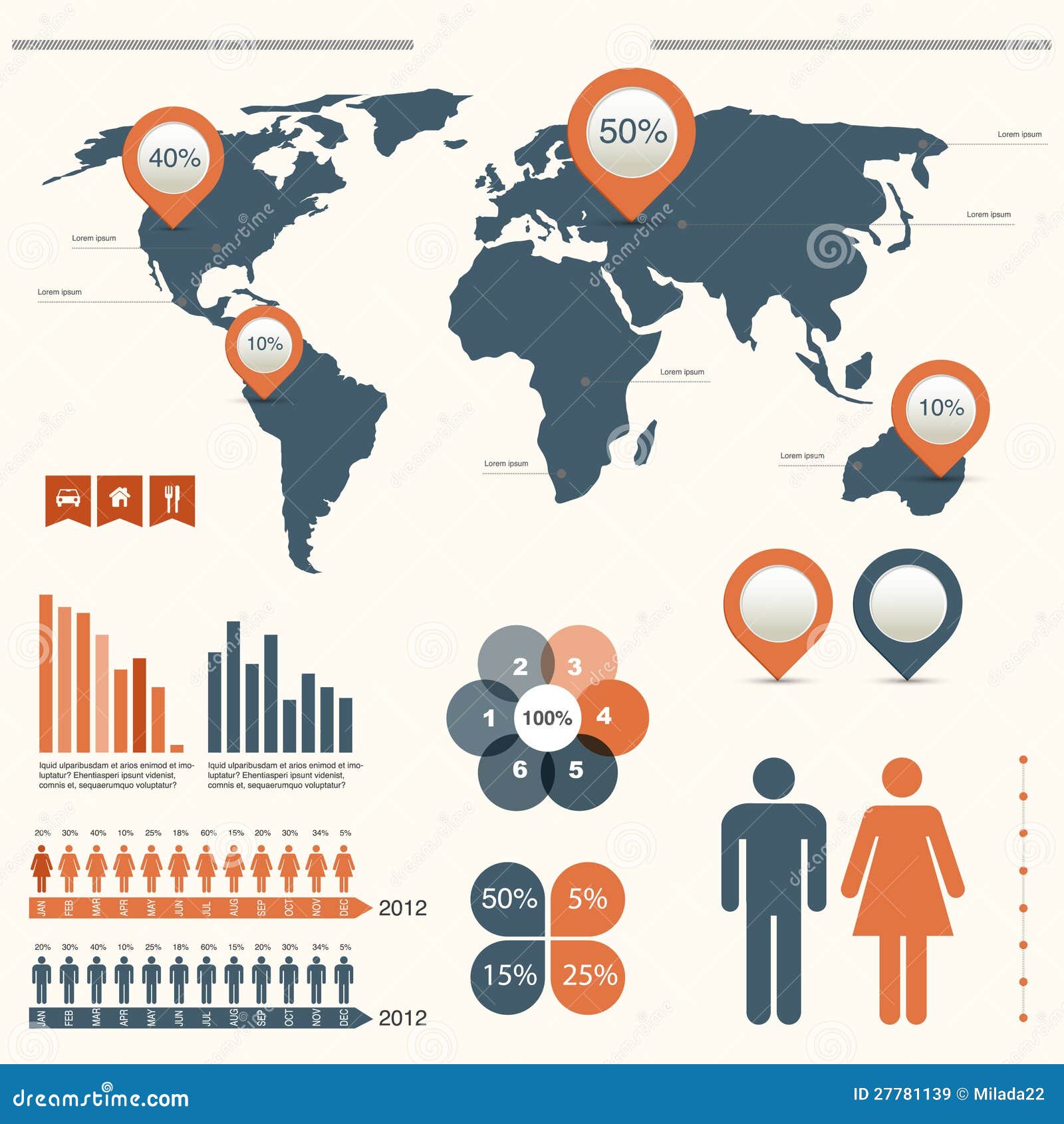 Map Of The World Infographic - Map