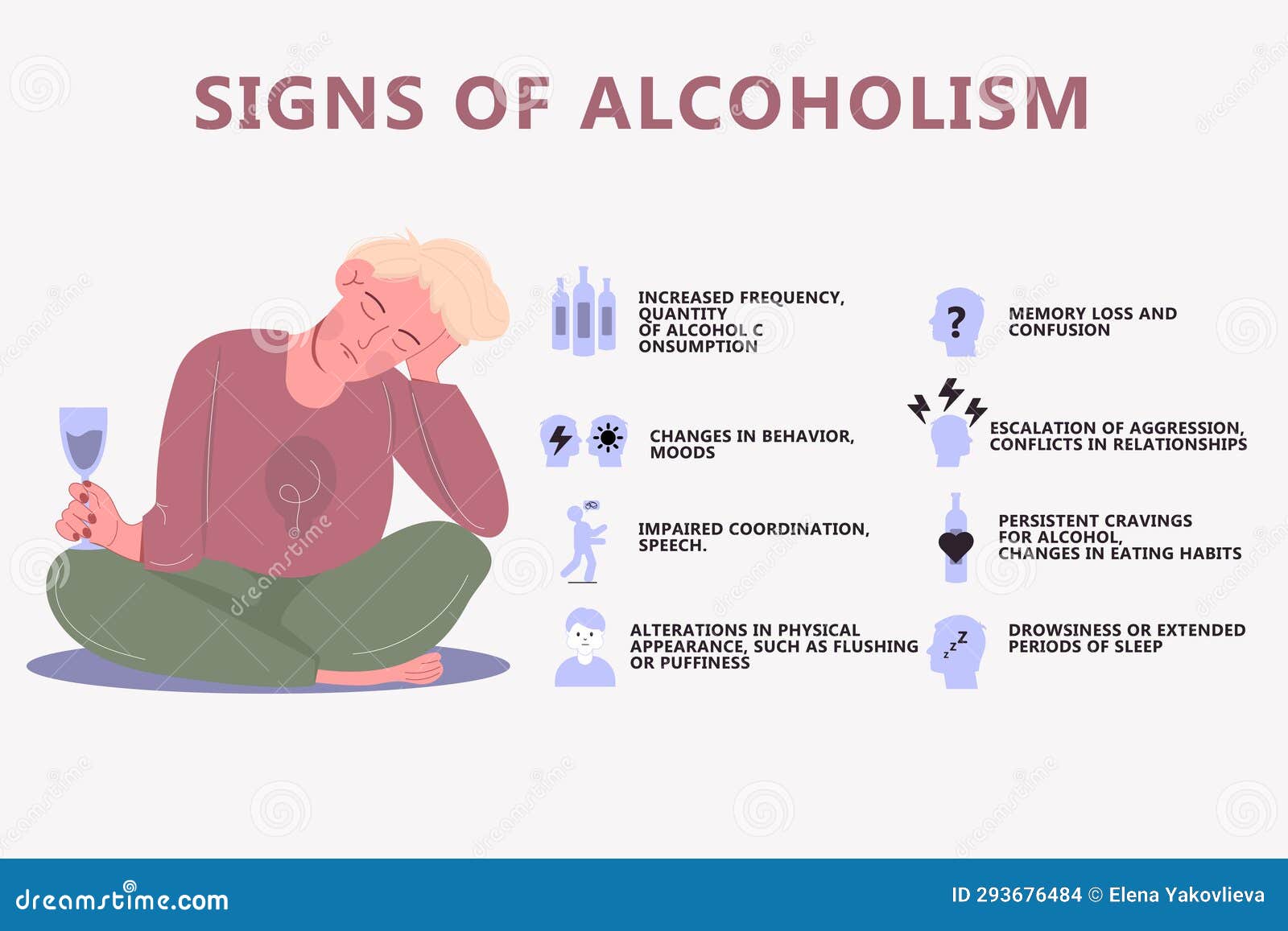 Infographics of Signs of Alcohol Consumption Stock Vector ...