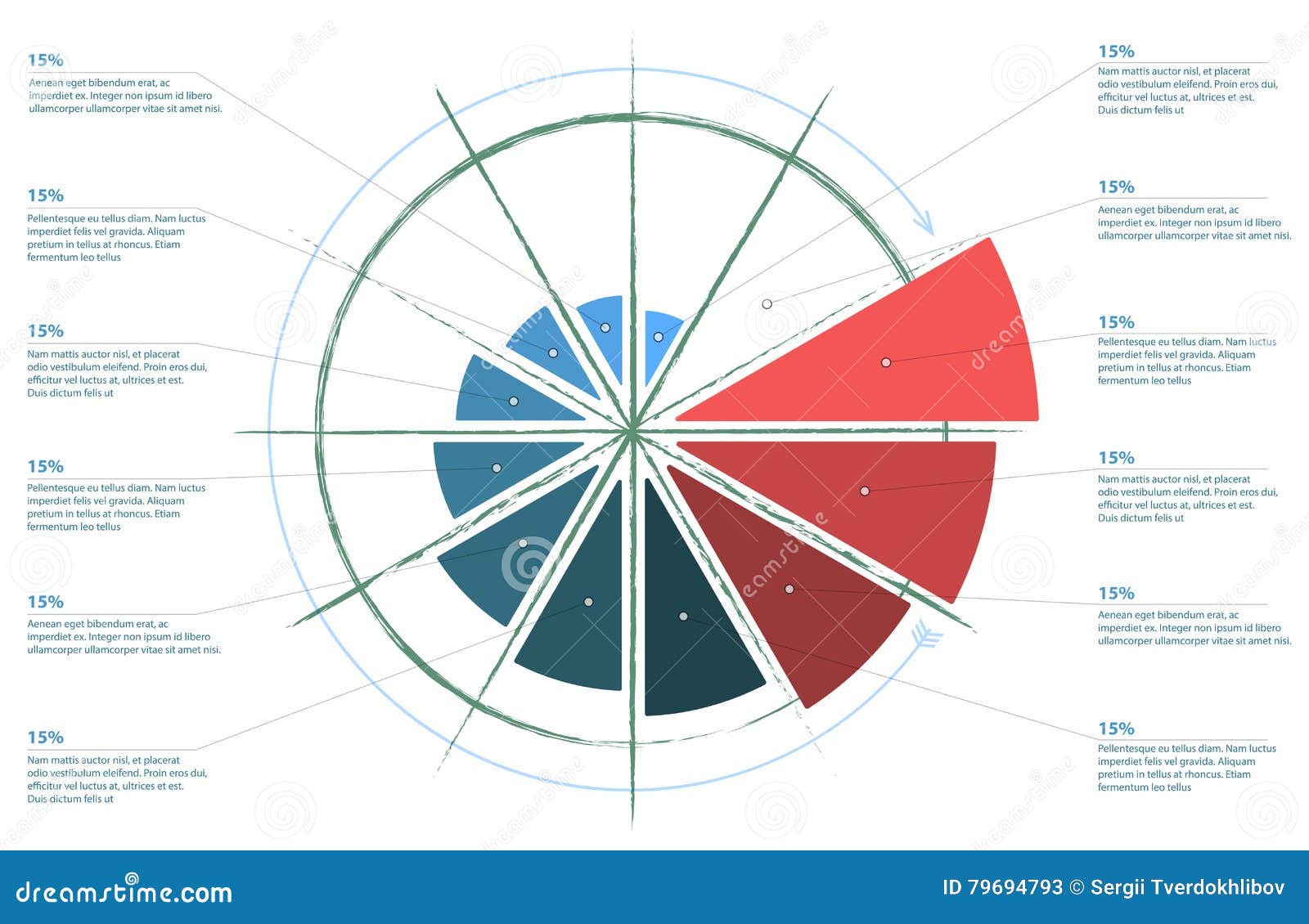 Infographics. Standard Pie Chart, Graph, Diagram, Options, Parts ...