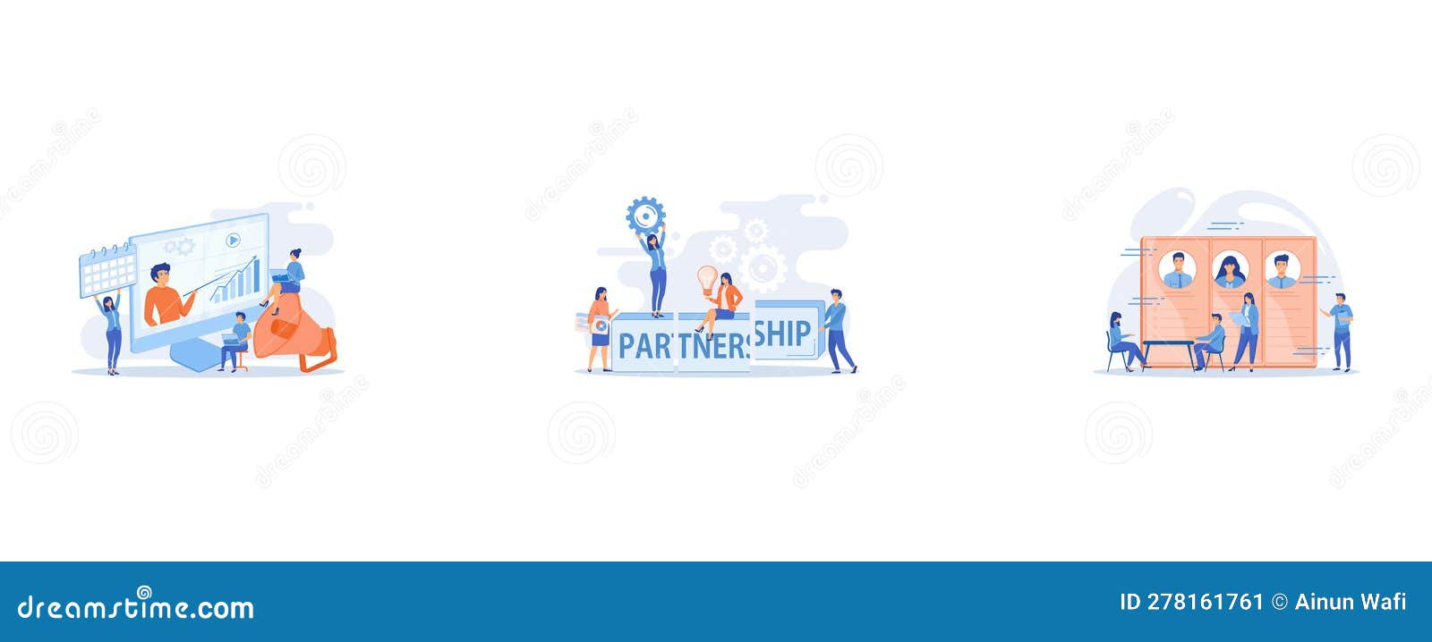 Infographics, Statistics Diagrams and Charts Visualization, Partnership ...