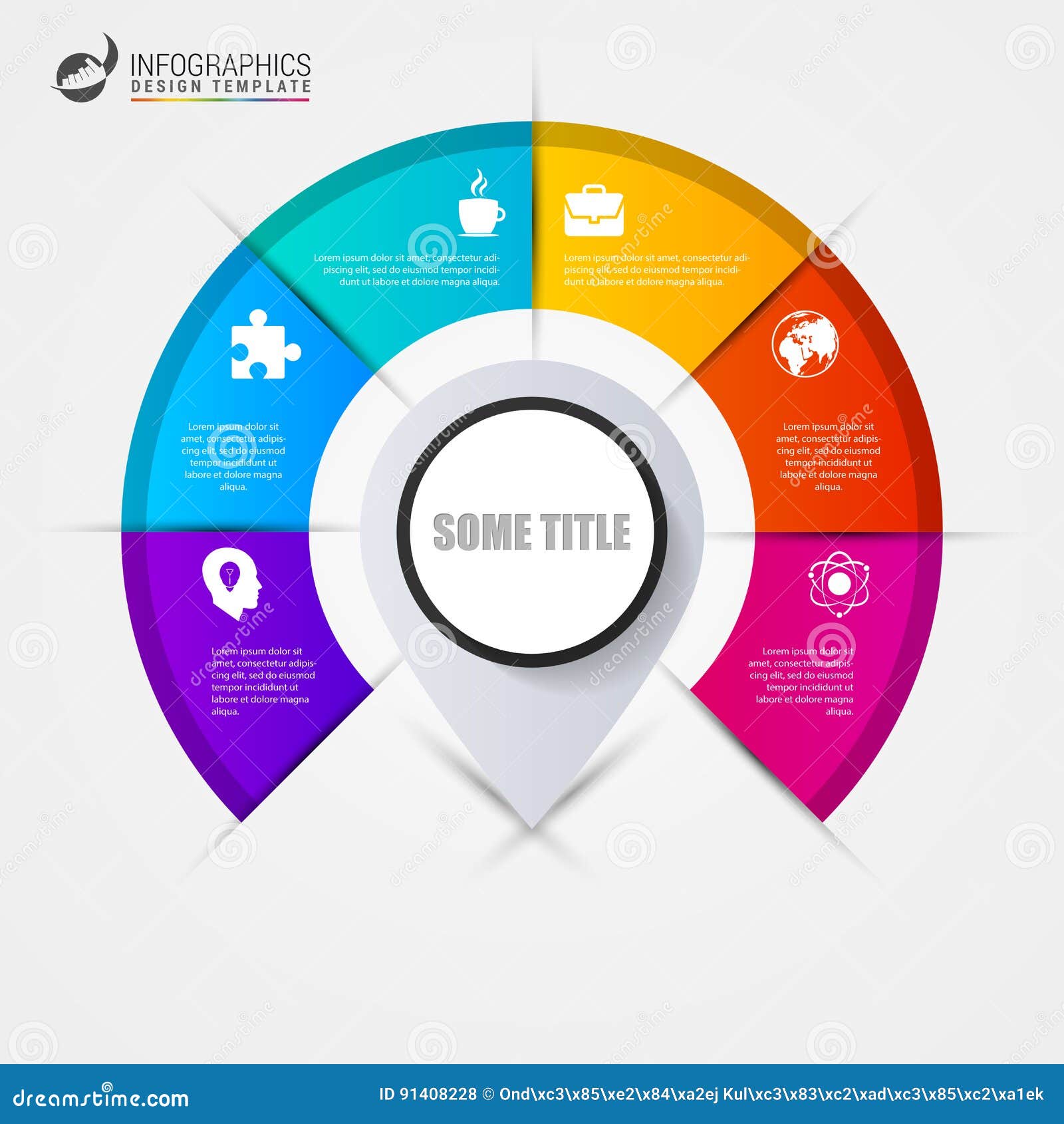 Infographics Step by Step with Pointer. Business Concept Stock Vector ...