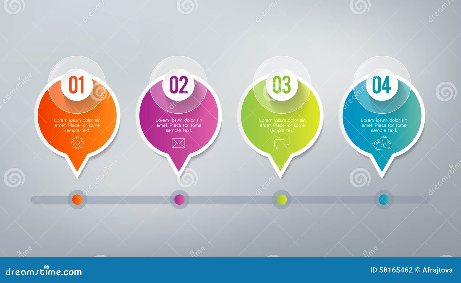 Infographics - 4 steps stock vector. Illustration of infographics ...