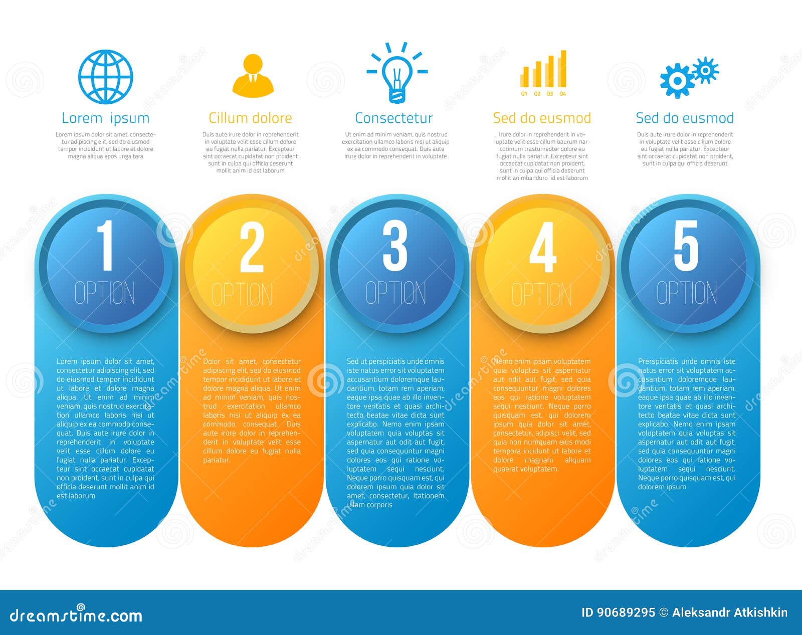 Infographics with Steps or Options Stock Vector - Illustration of ...