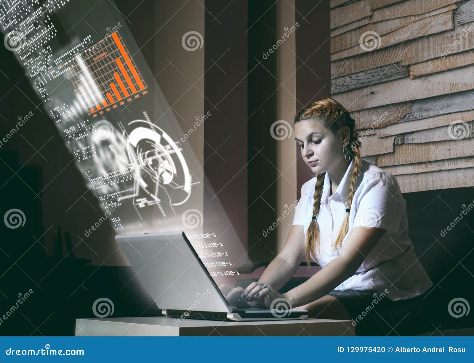 Infographics Study Research Stock Photo - Image of desk, network: 129975420